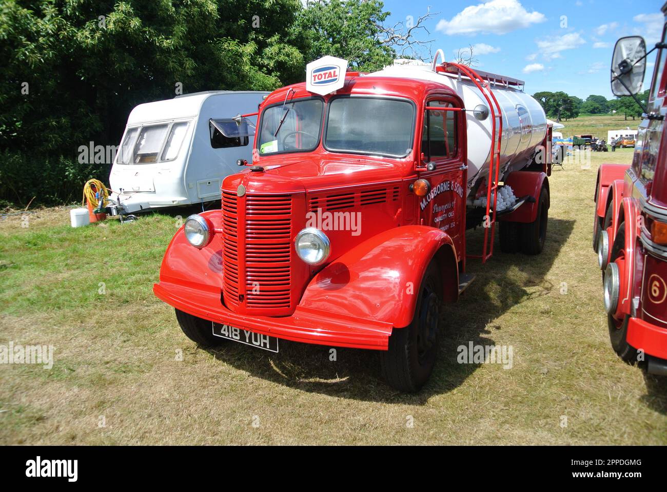 A 1952 Bedford O Type lorry parked on display at the 47th Historic ...