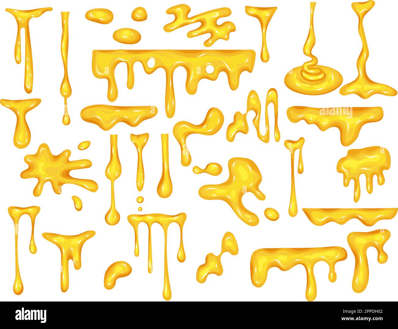 Liquid honey. Sweet organic natural splashes of yellow food recent ...