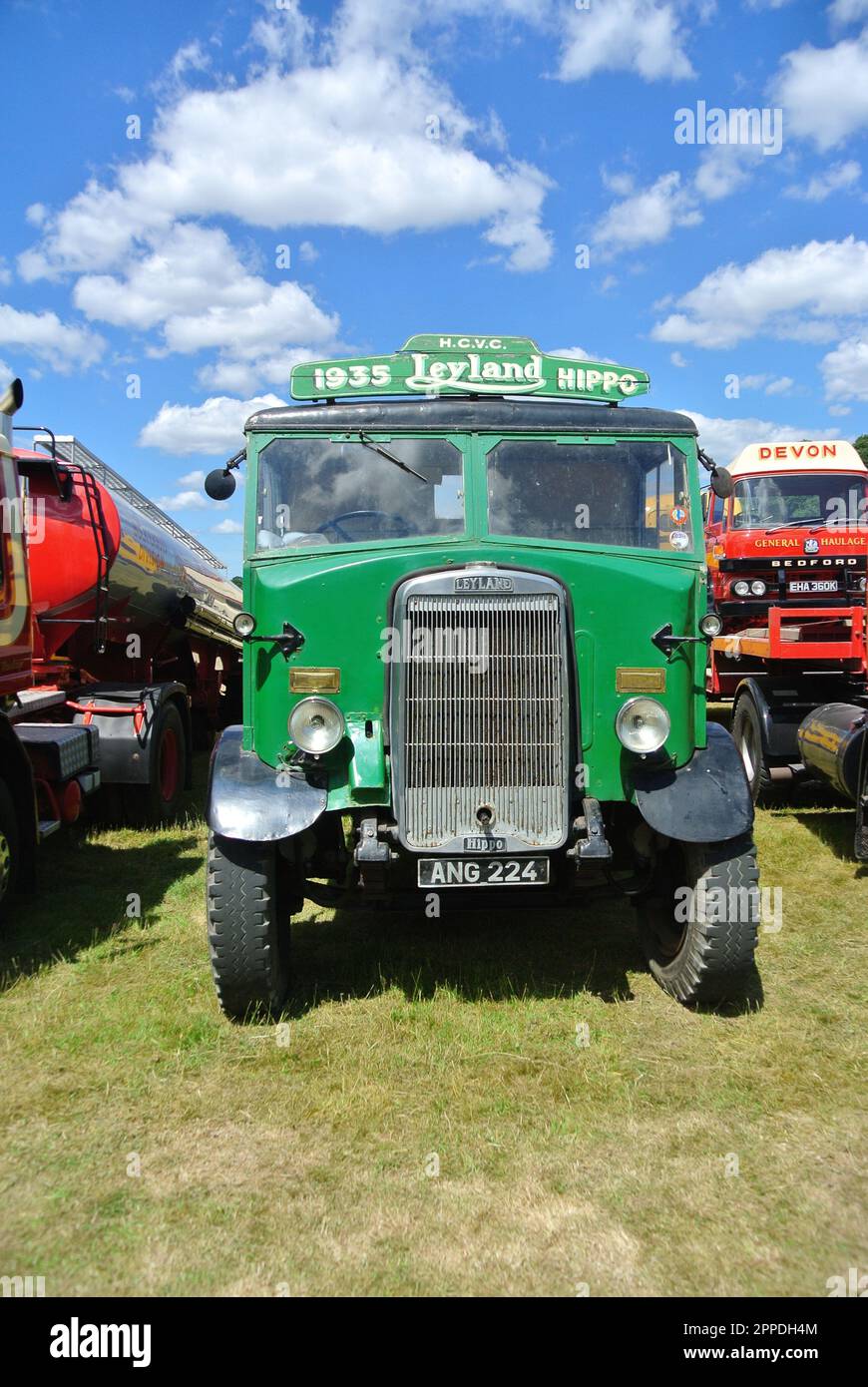 A 1935 Leyland Hippo lorry parked on display at the 47th Historic ...