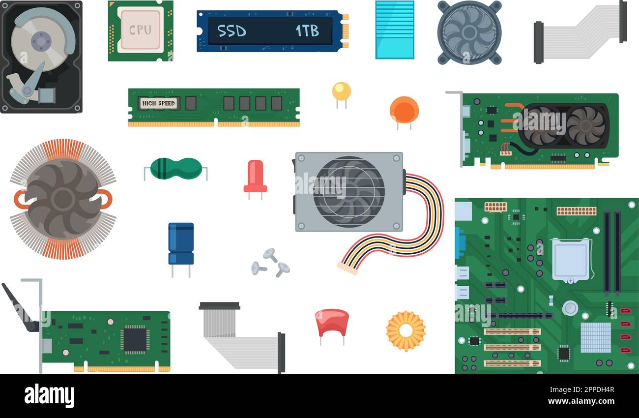 Computer equipment. Smart circuit boards components semiconductors ...