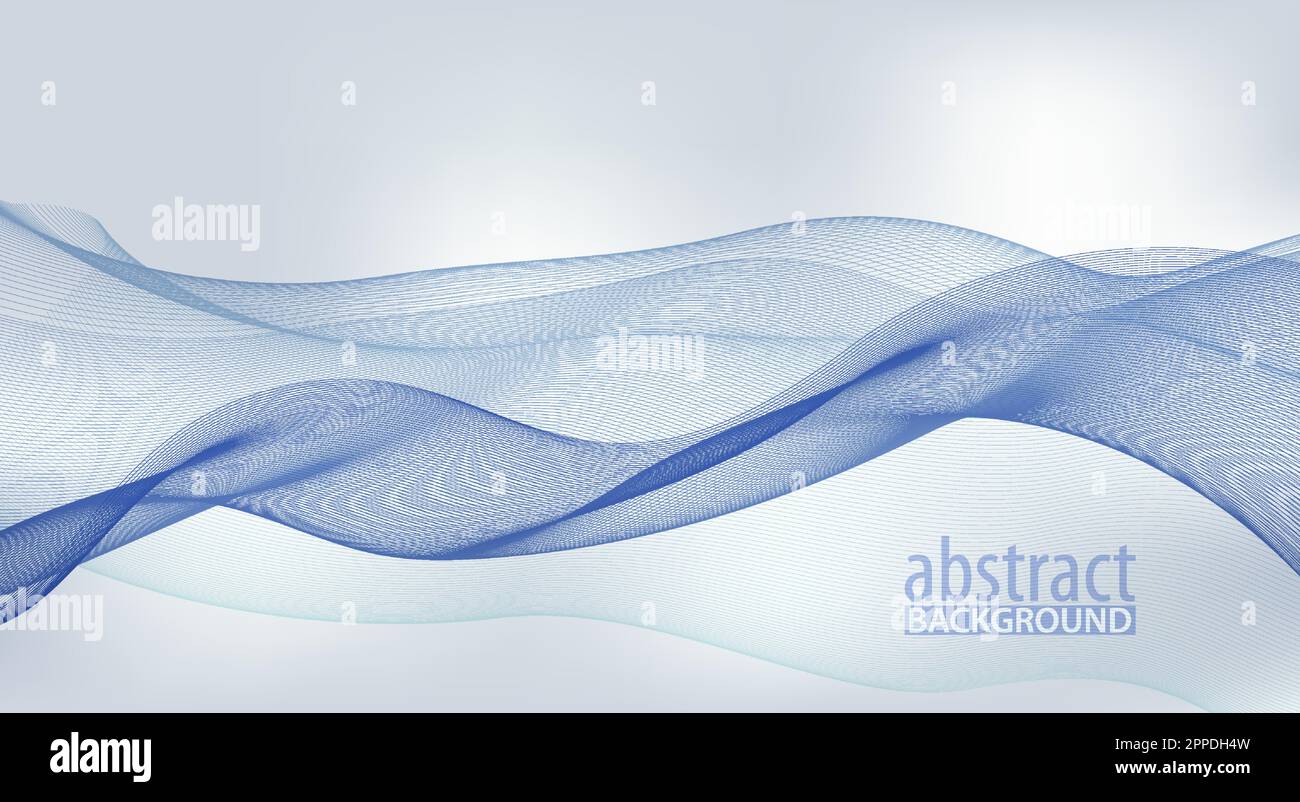 Thin blue lines on a light background with backlight. Vector graphic ...