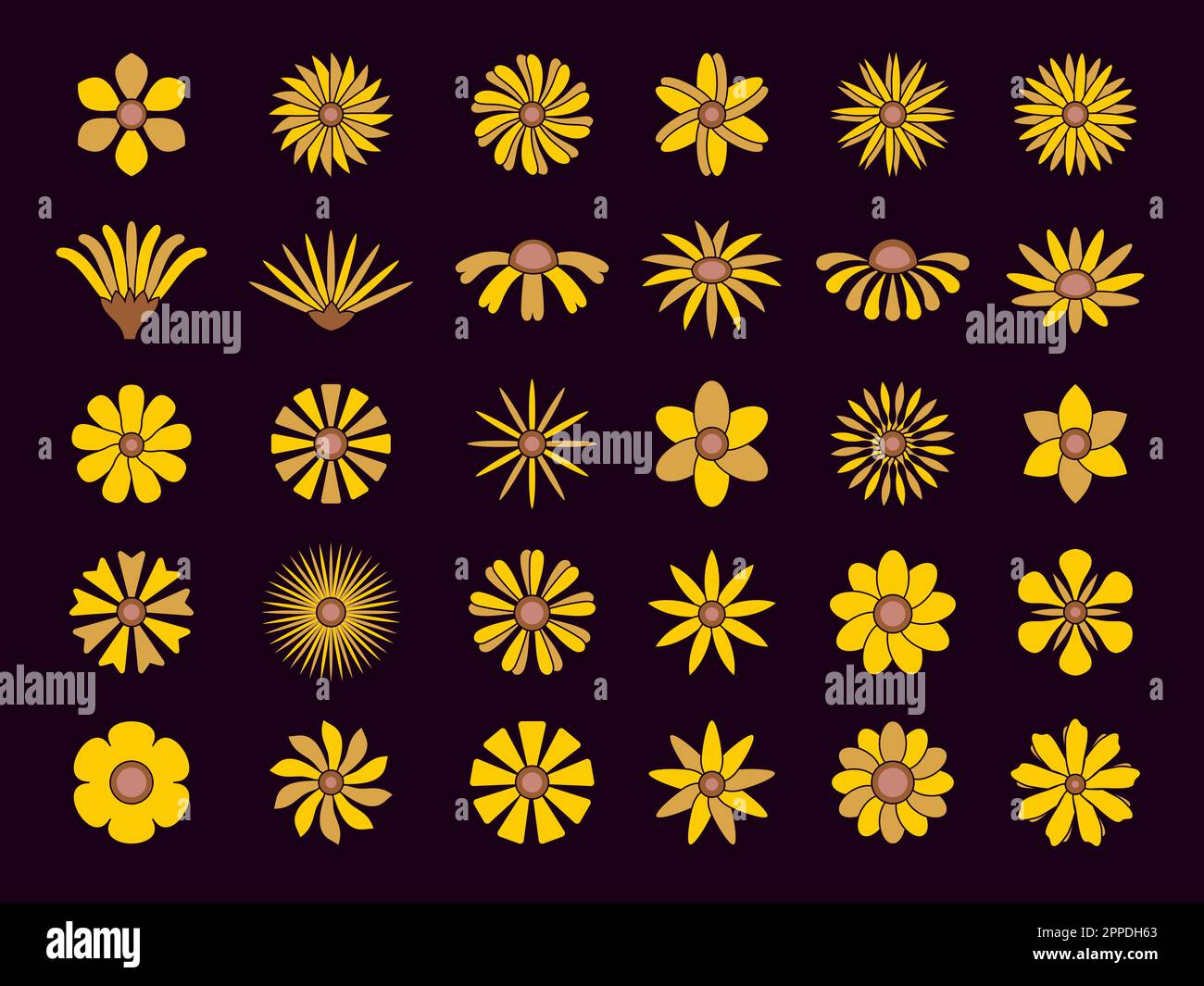 Stylized leaf forms Stock Vector Images - Alamy