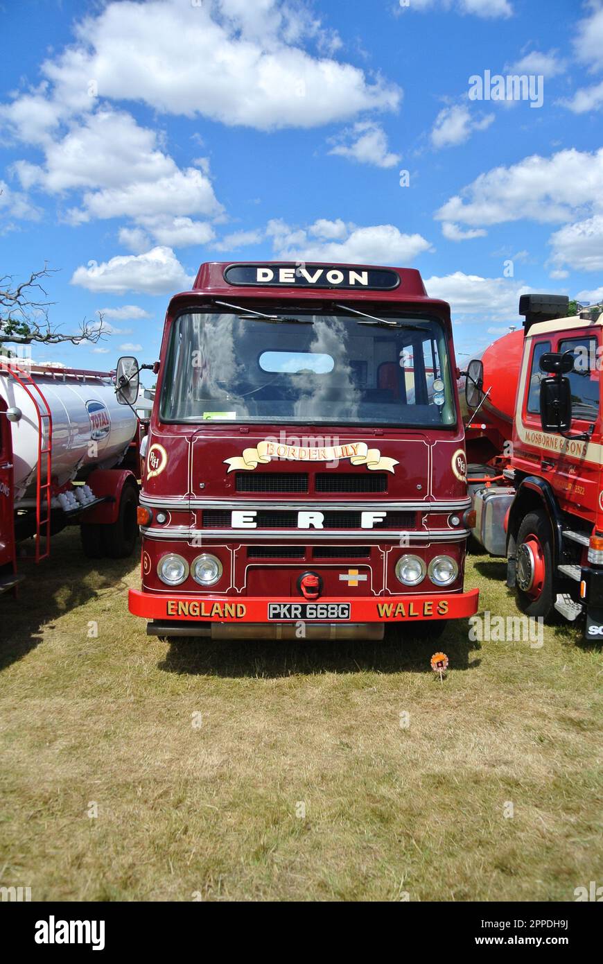 A 1969 ERF LV lorry cab parke don display at the 47th Historic Vehicle ...