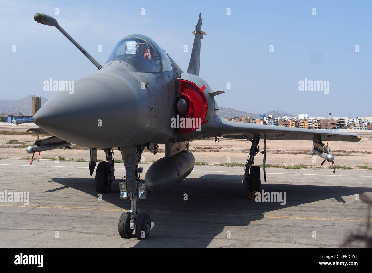 Lima, Peru. 23rd Apr, 2023. Dassault Mirage 2000 aircraft shown at the ...