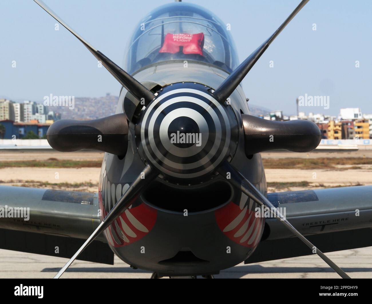Lima, Peru. 23rd Apr, 2023. KAI KT-1P Woongbi aircraft shown at the ...