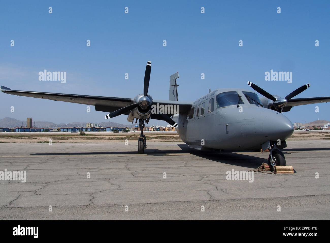 Lima, Peru. 23rd Apr, 2023. Rockwell 690B aircraft shown at the 2023 ...