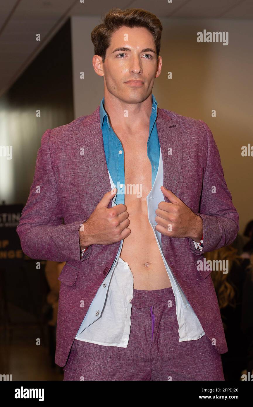 The Domain. 23rd Apr, 2023. Male Model at Austin Fashion Week, SundayÃ ...