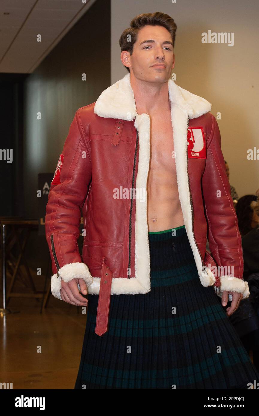 The Domain. 23rd Apr, 2023. Male Model at Austin Fashion Week, SundayÕs ...