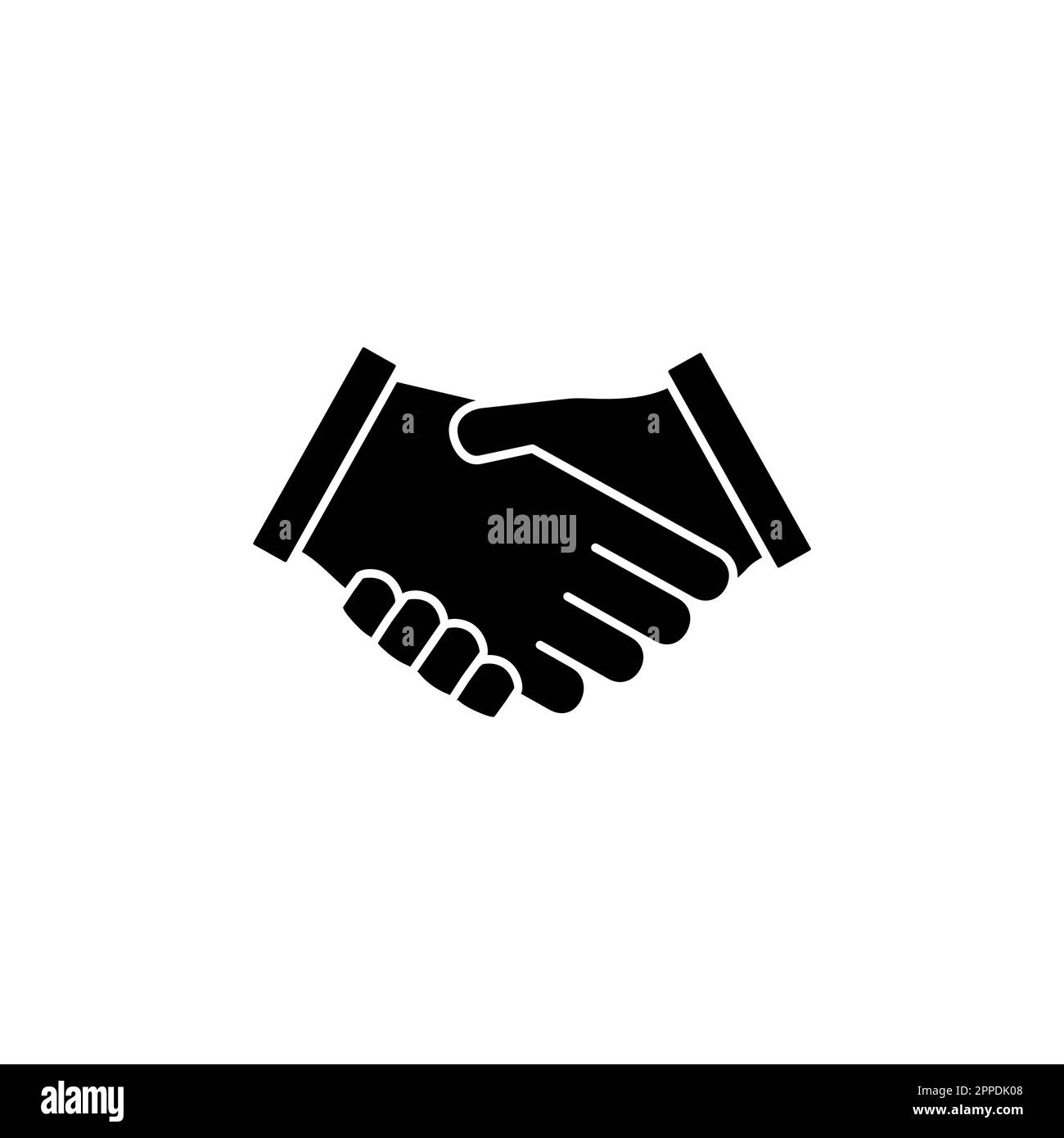 Hand shake icon vector. business handshake. contract agreement ...