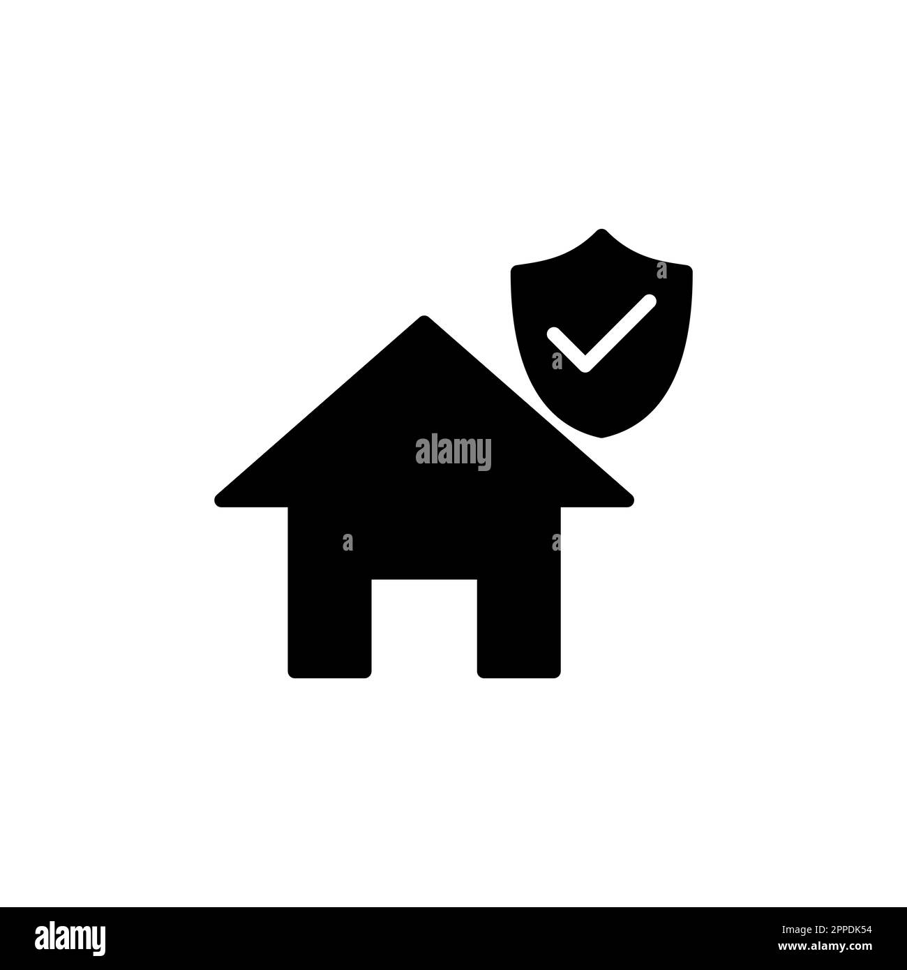 Home insurance icon vector. home shield protect logo Stock Vector Image ...