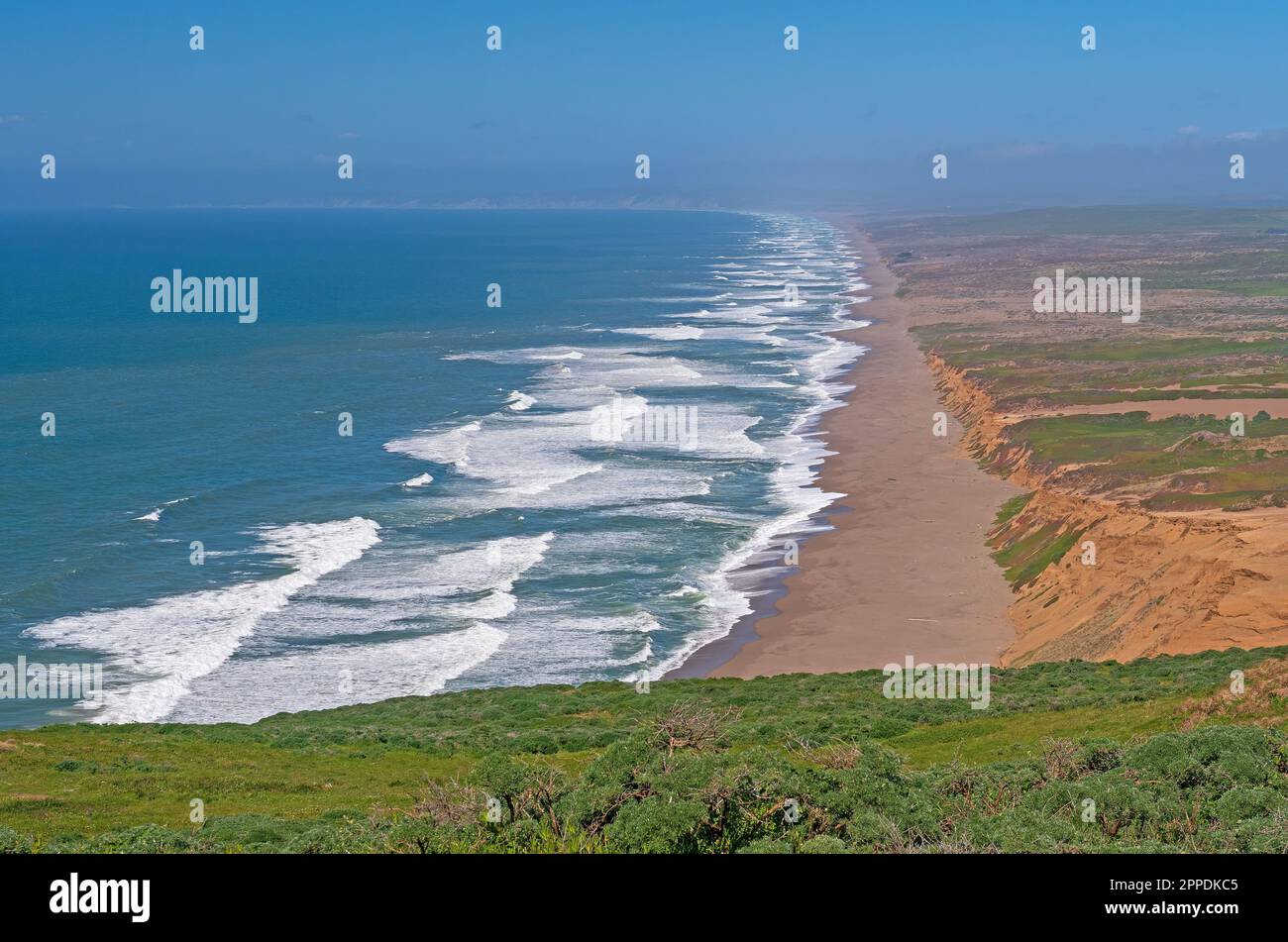 Waves Crashing onto a Sandy Beach on a Disappearing Coast on Point ...
