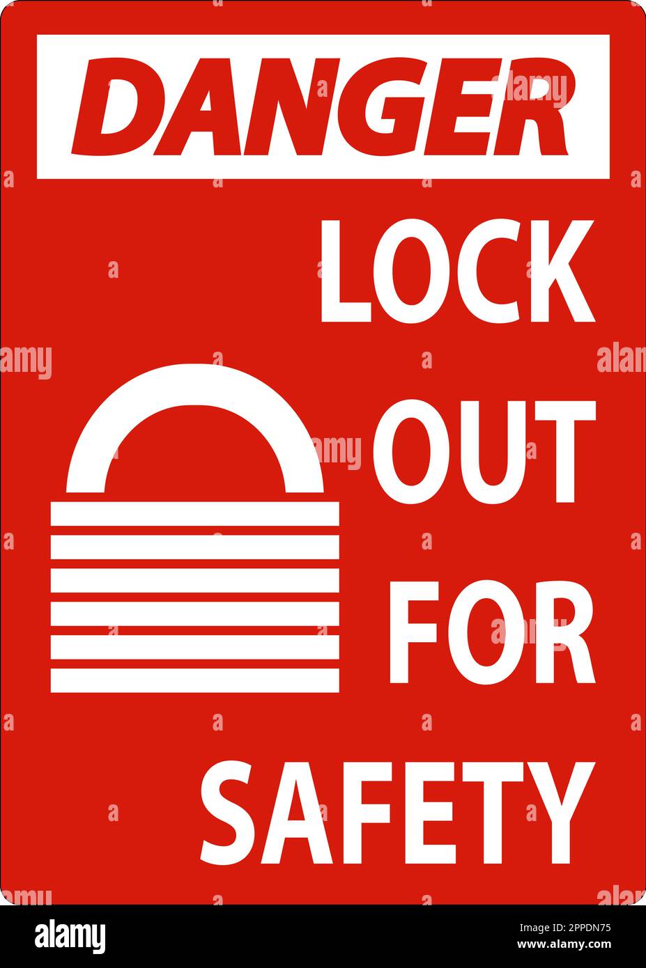 Danger High Radiation Area Sign On White Background Stock Vector Image ...