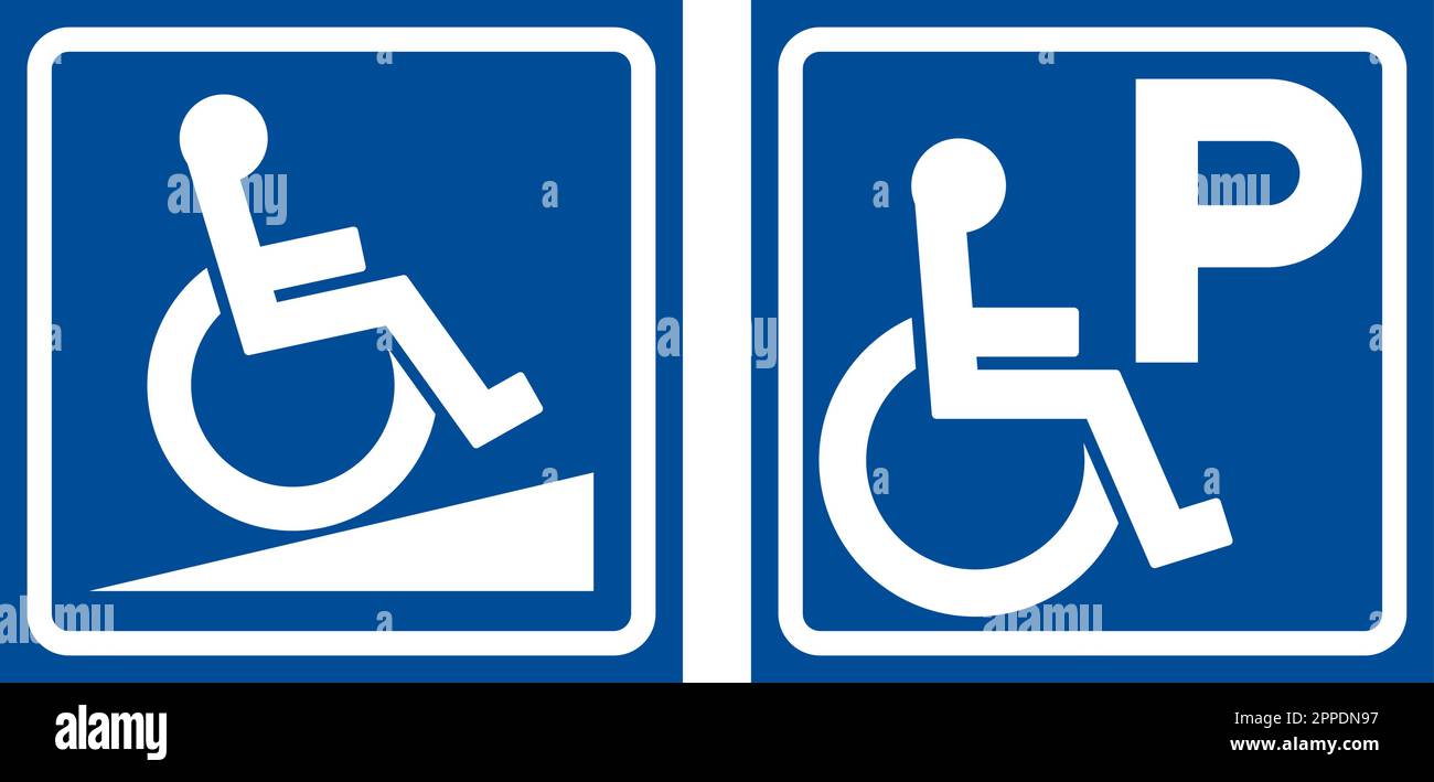 Handicapped Parking Sign On White Background Stock Vector Image & Art ...
