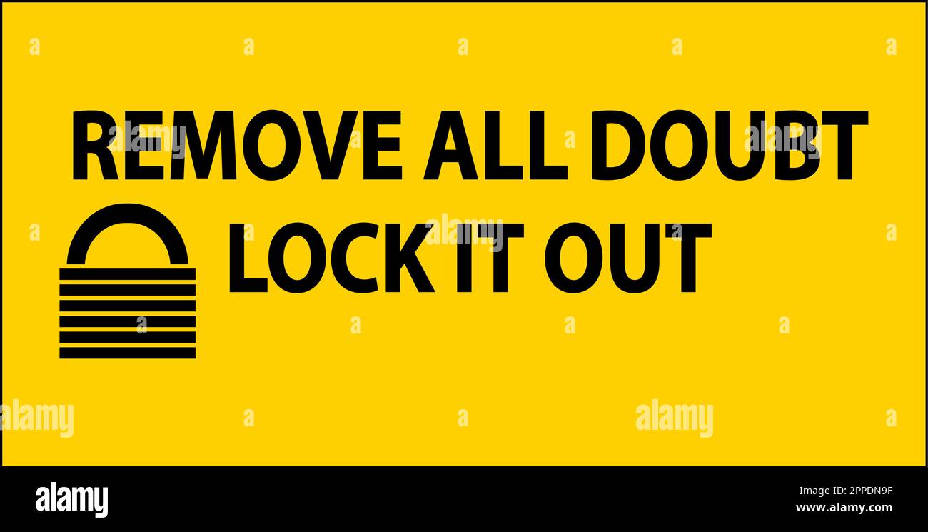 No doubt about this sign Stock Vector Images - Alamy