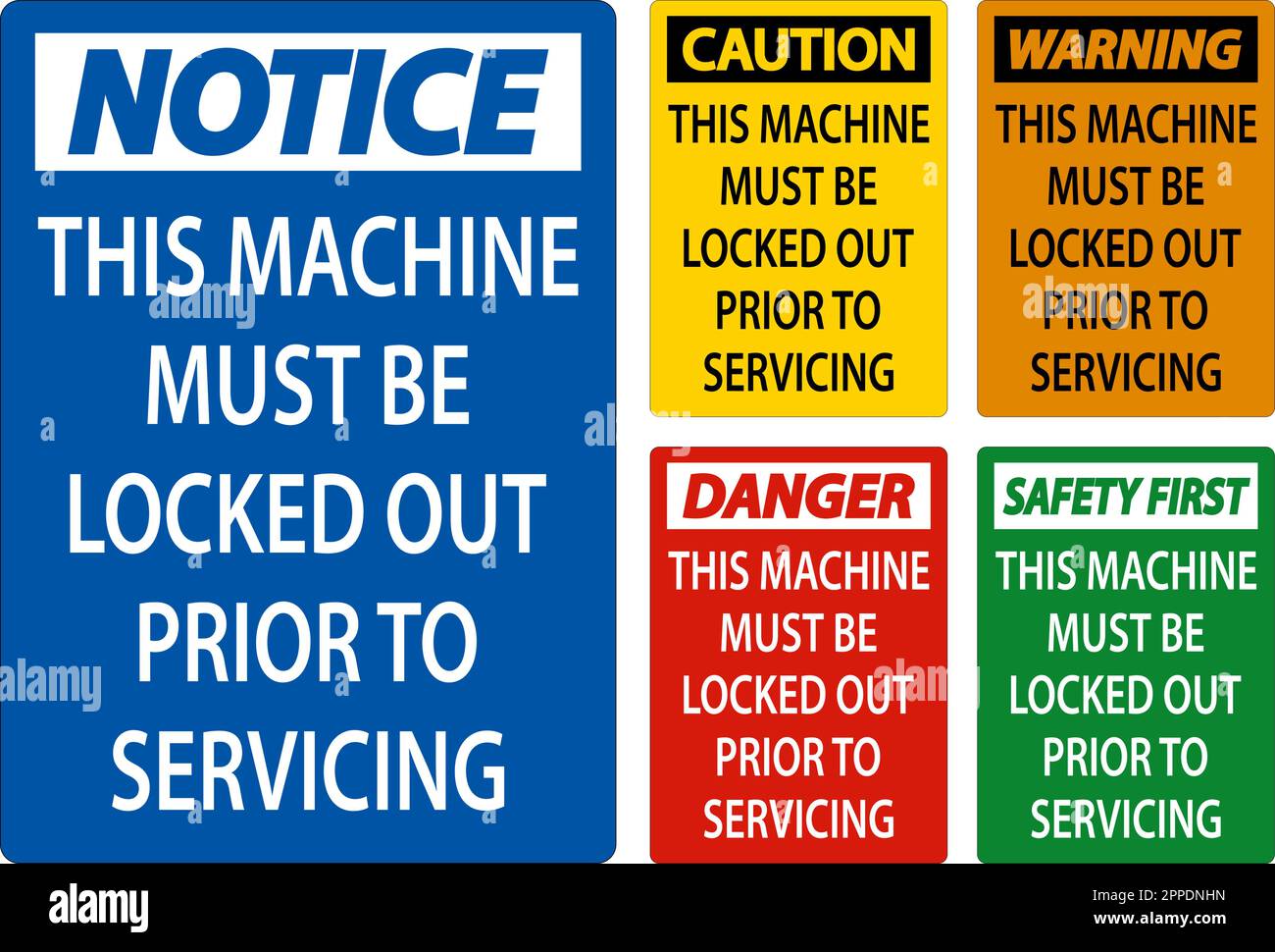Caution This Machine Must Be Locked Out Prior To Servicing Sign Stock ...