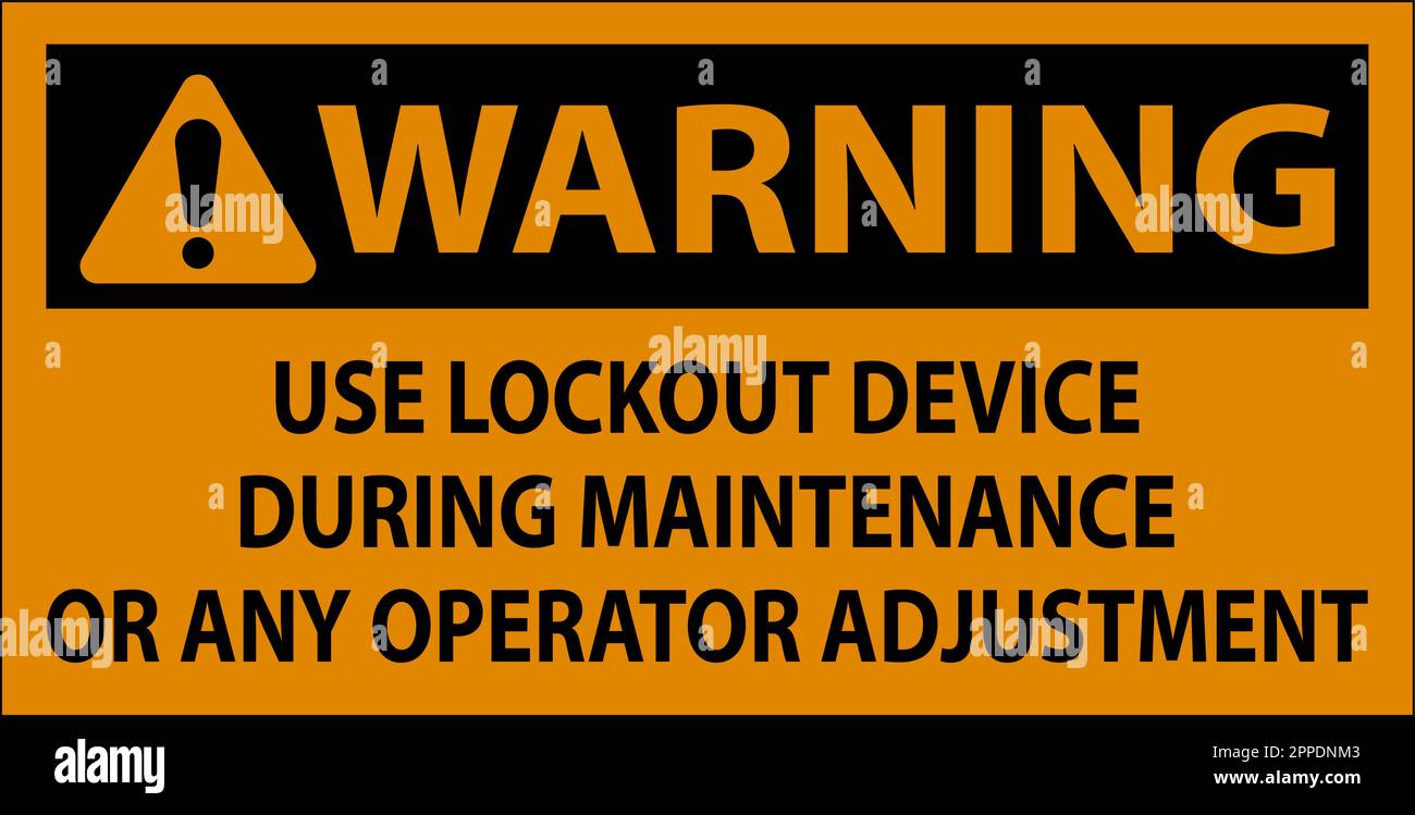 Maintenance lockout Stock Vector Images - Alamy