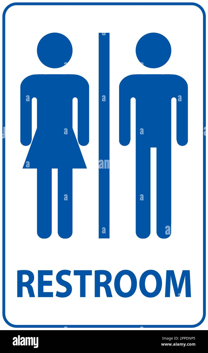 Symbol Bathroom Sign Restroom With Man and Woman Sign Stock Vector ...