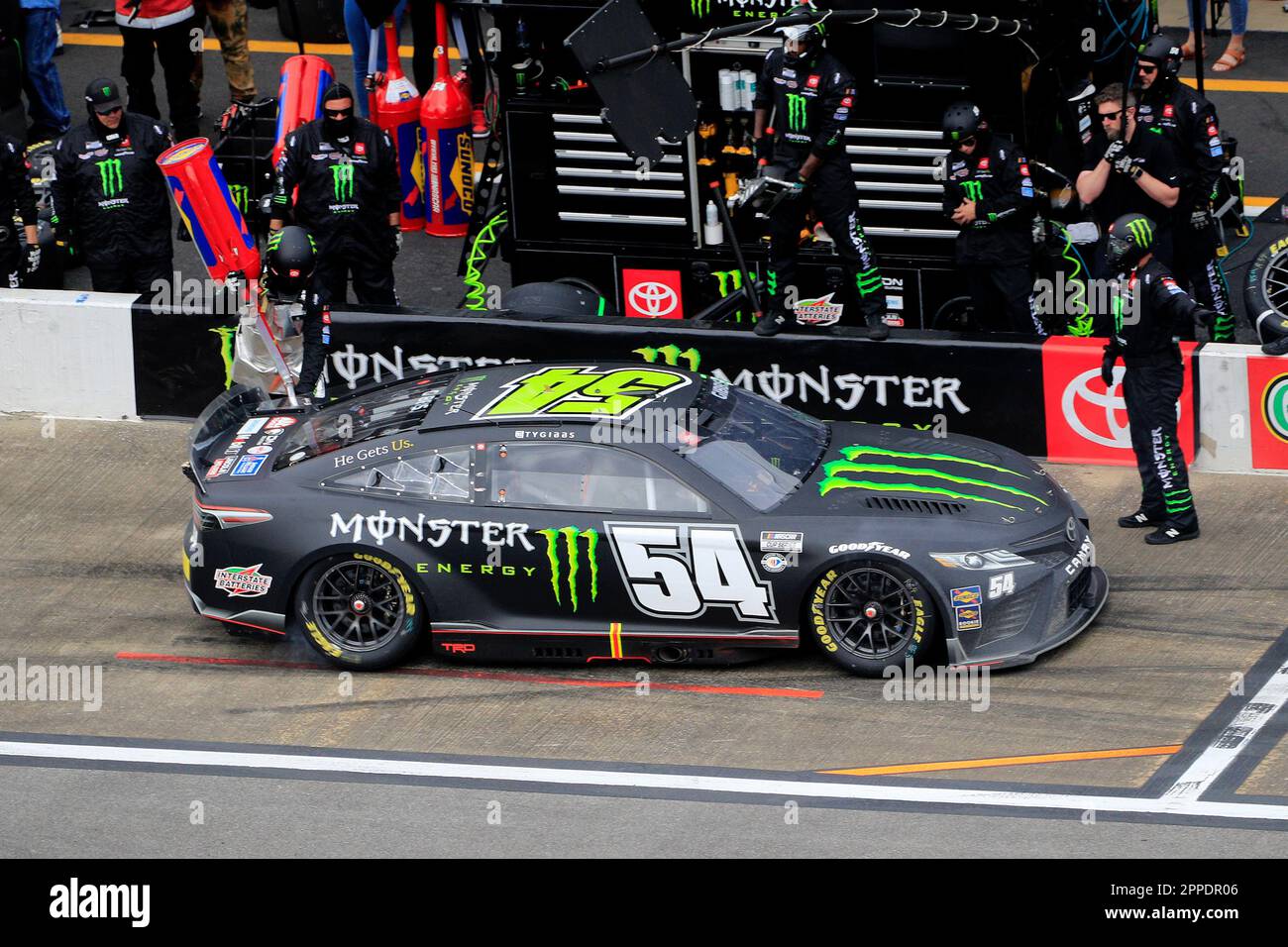 TALLADEGA, AL - APRIL 23: Ty Gibbs (#54 Monster Energy Joe Gibbs Racing ...