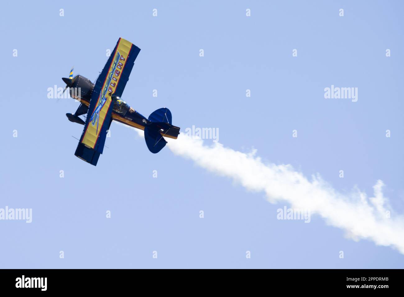 Patrick McAlee performs aerobatic maneuvers in a Pitts S1-S during the ...