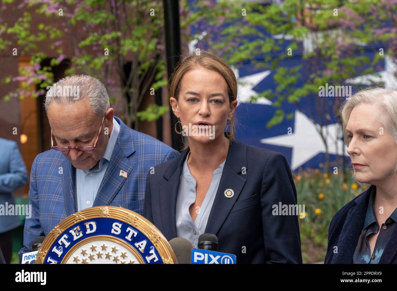 April 23, 2023, New York, New York: (NEW) Senator Schumer Calls On The ...