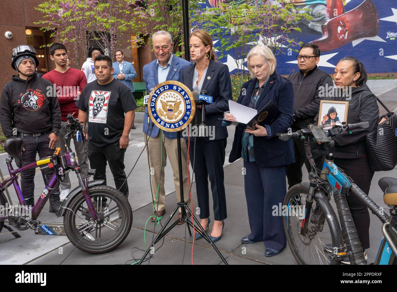 April 23, 2023, New York, New York: (NEW) Senator Schumer Calls On The ...