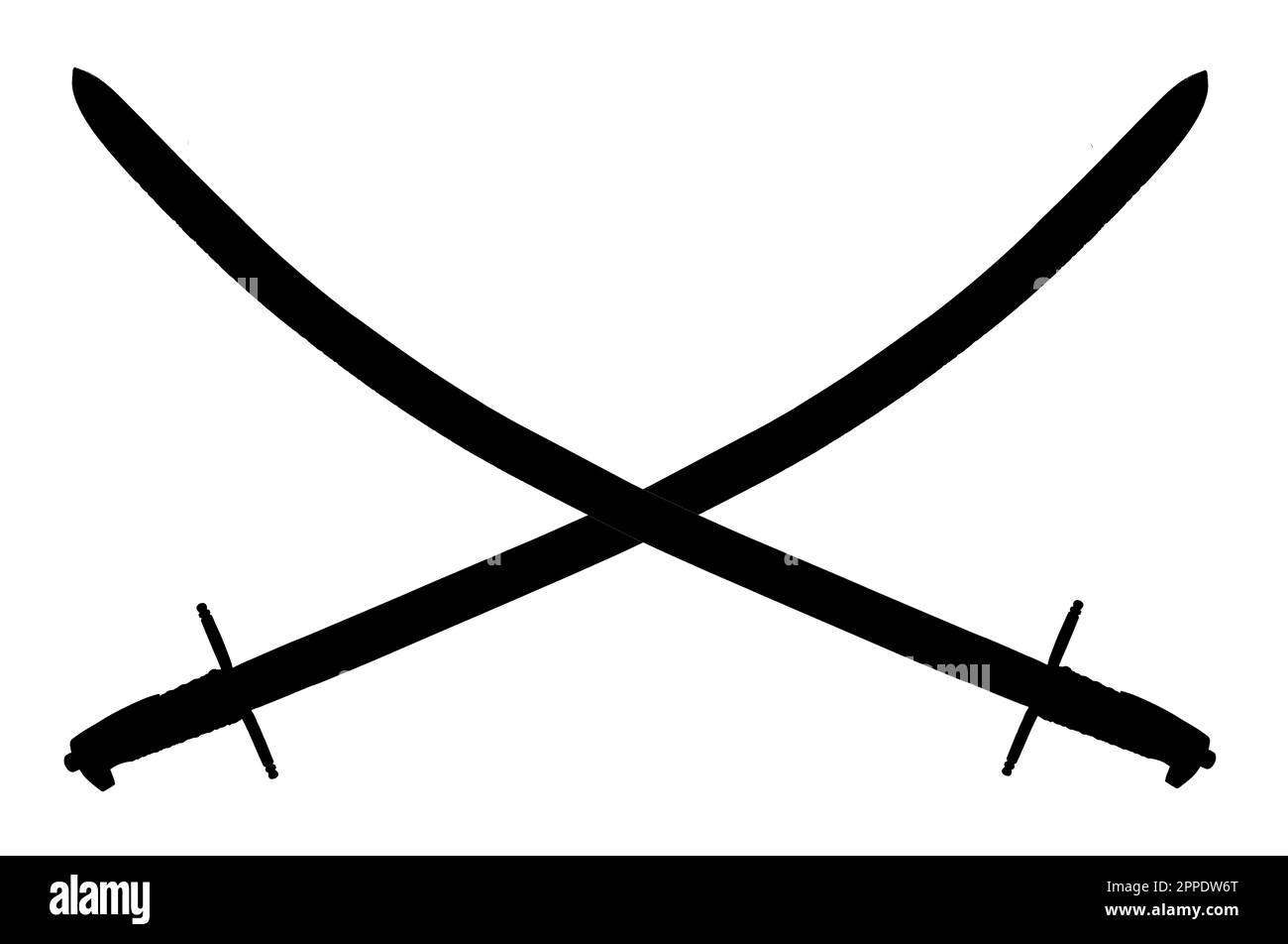 Saber sword crossed emblem. Crossed Polish Saber Sword black silhouette ...