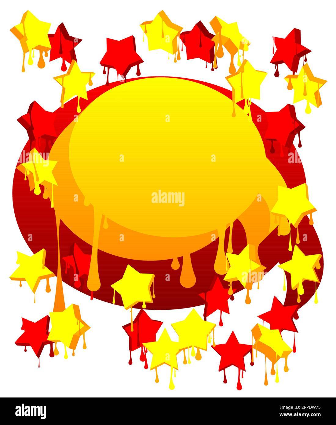 Yellow and red Speech Bubble Graffiti Background. Urban painting style ...