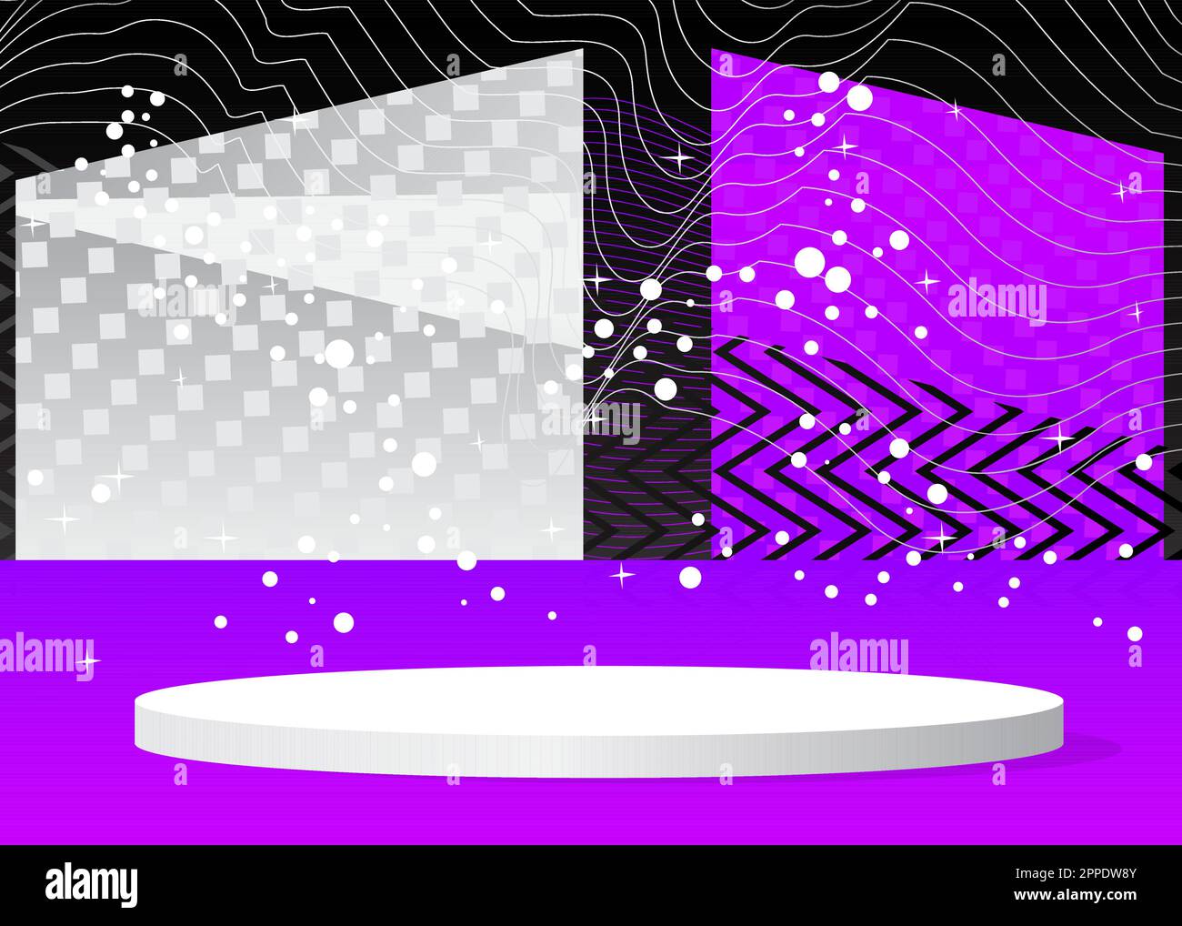 Black, White and purple stage showcase for presentation. Vector minimal ...