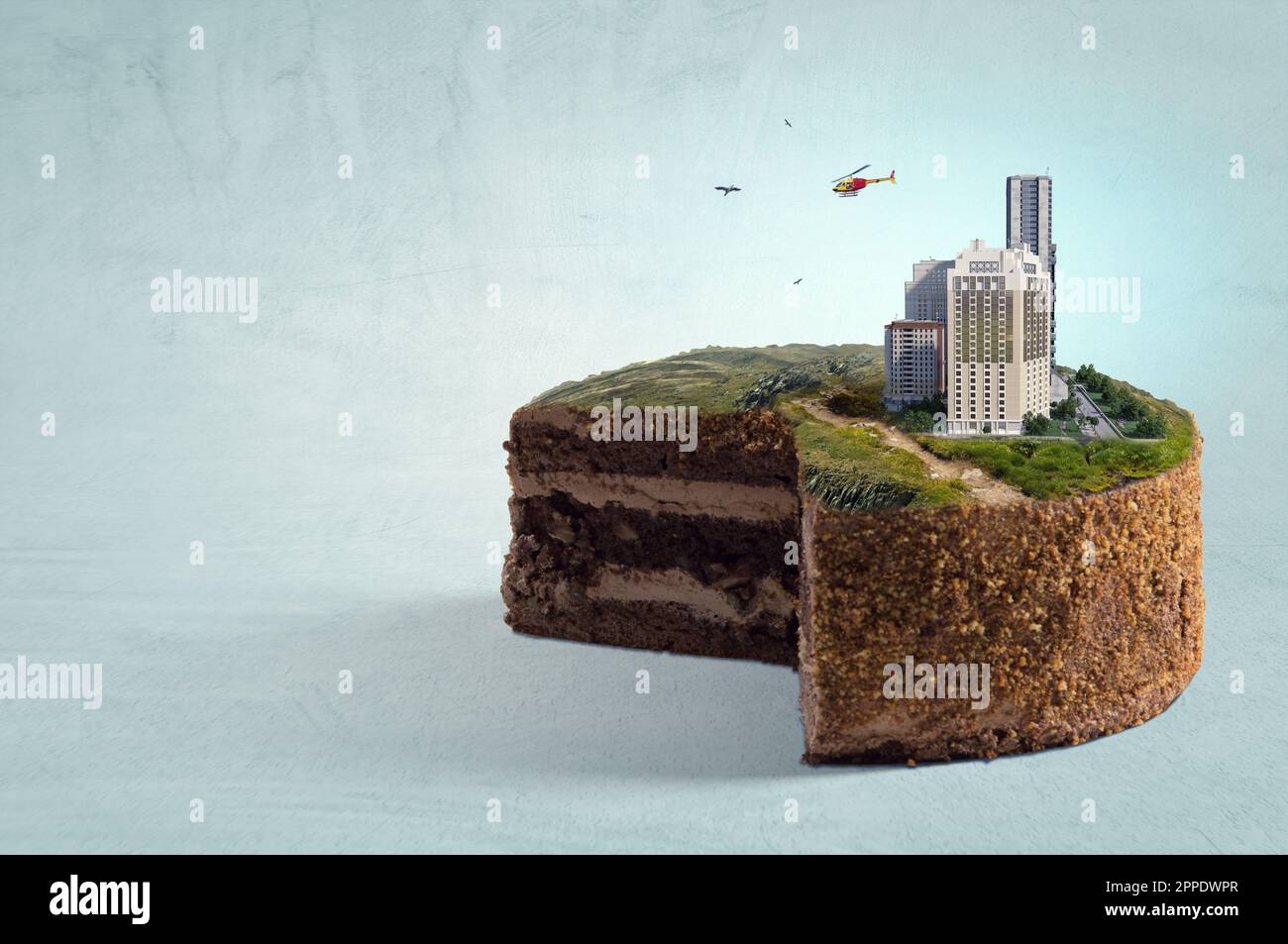 Cityscape on top of cake Stock Photo - Alamy