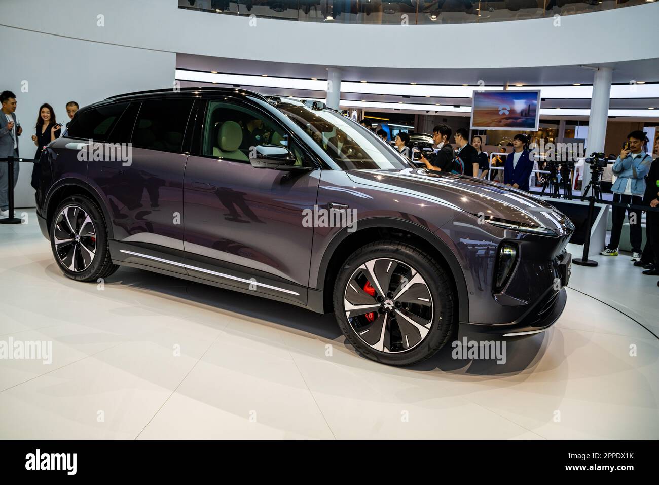 Nio ES6 electric SUV on display at the 2023 Shanghai Auto Show Stock ...
