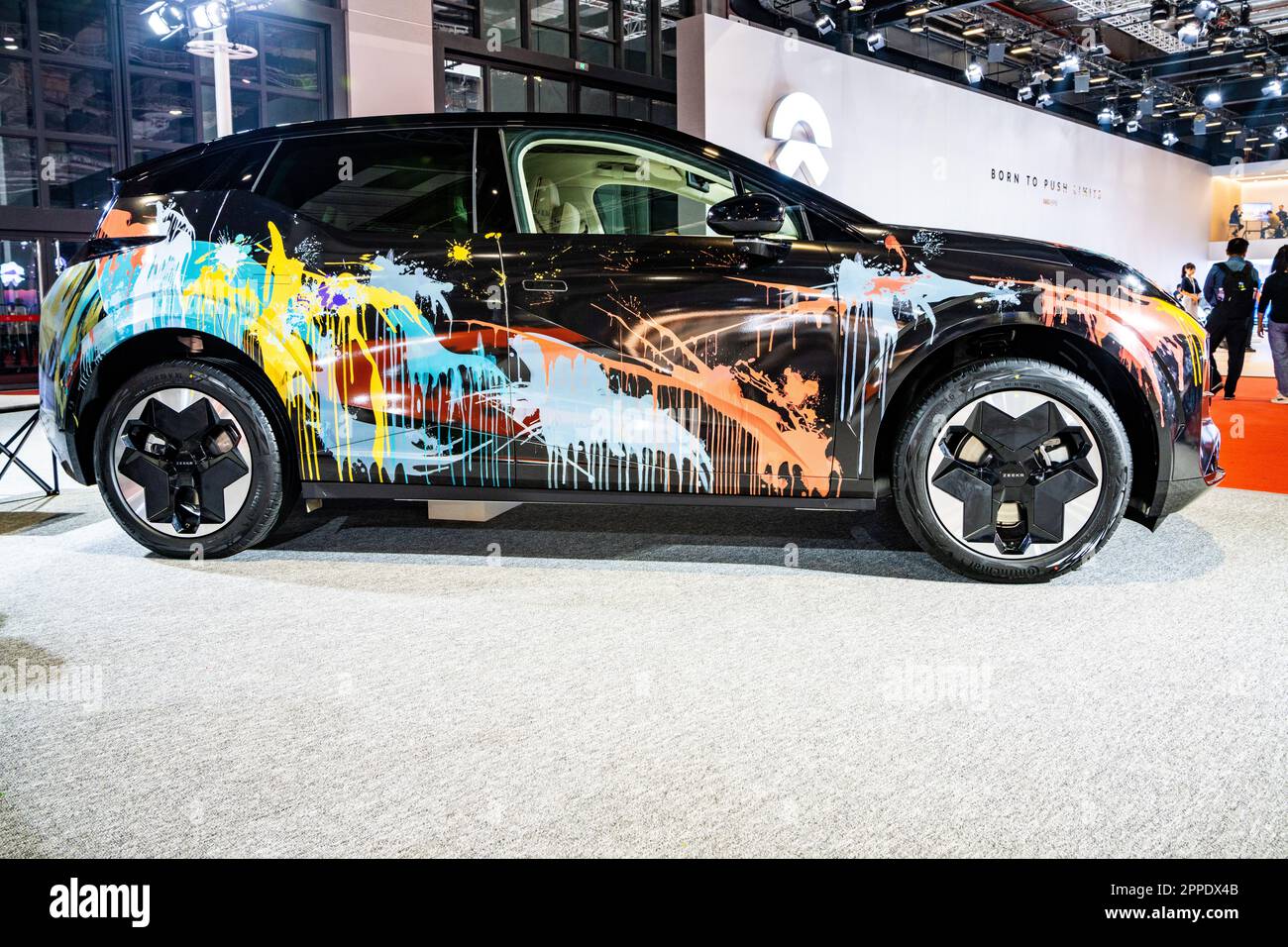 A Zeekr X electric car from the Geely group on display at the 2023 Shanghai Auto Show Stock ...