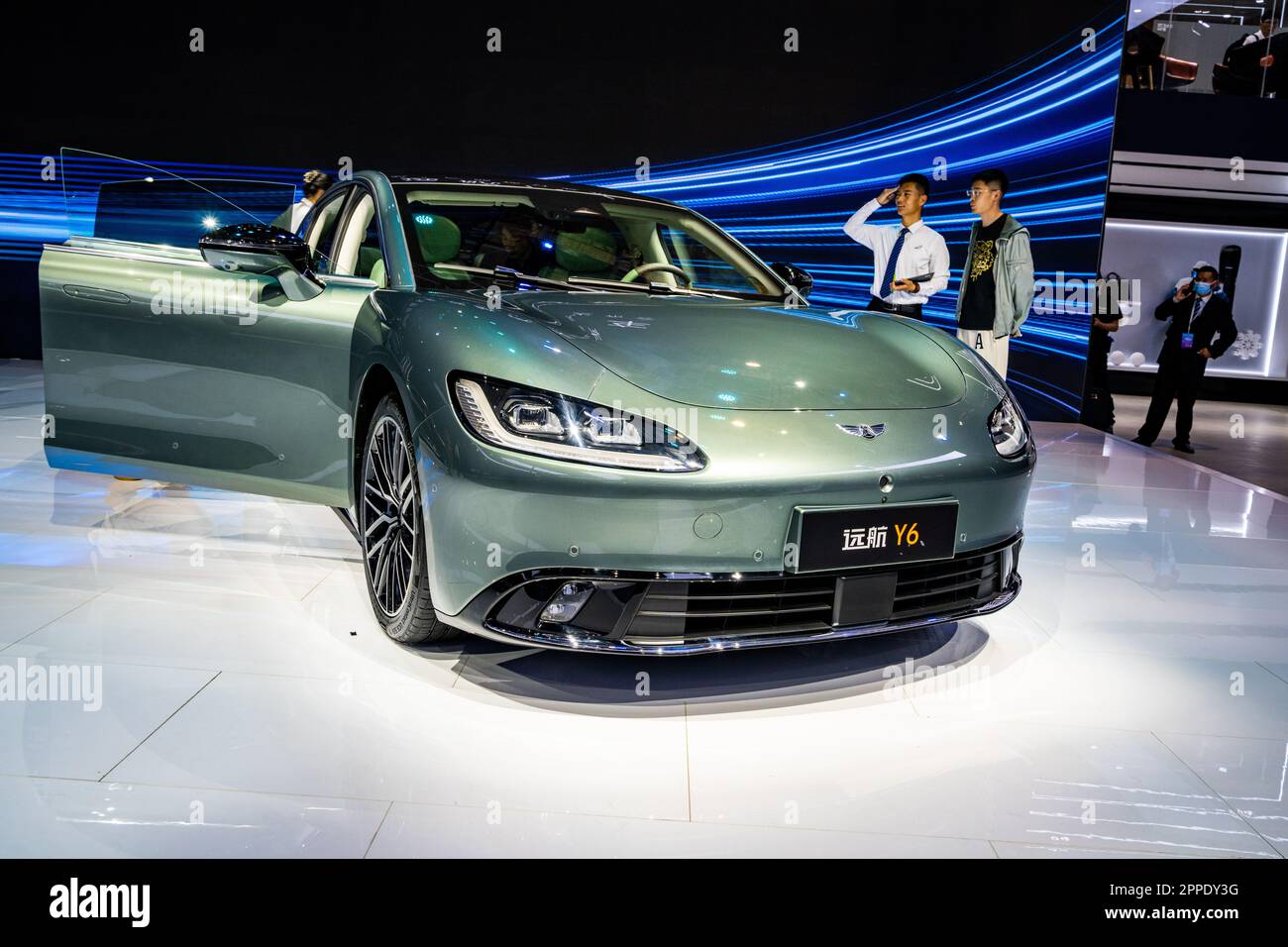 Yuanhang Y6 EV sedan on display at the 2023 Shanghai Auto Show Stock ...