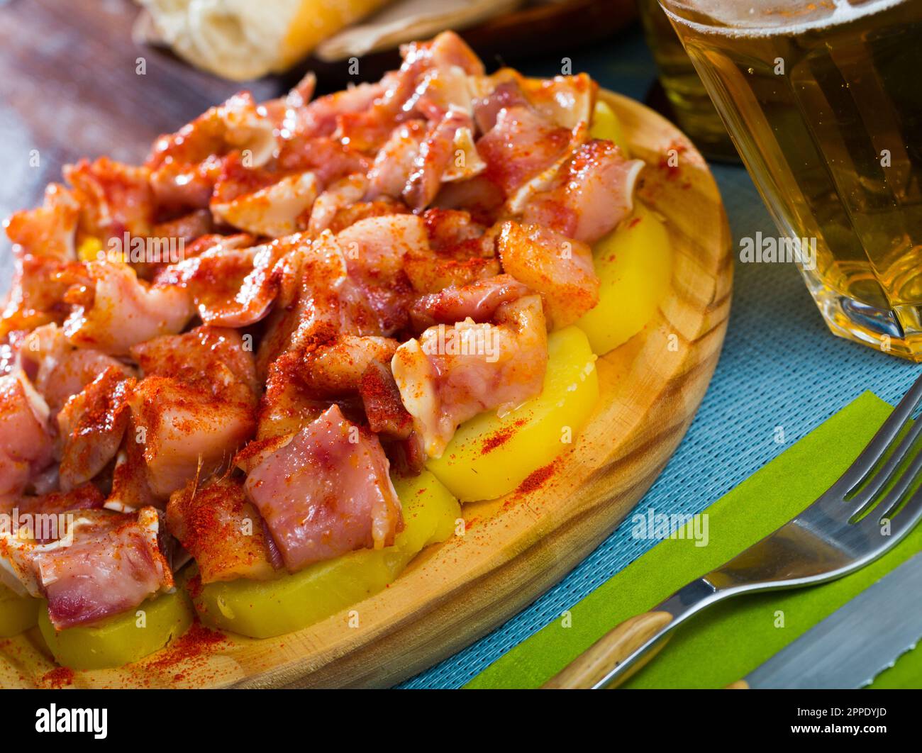 Orejas a la gallega - spanish dish. Roast pigs ears with spice Stock ...