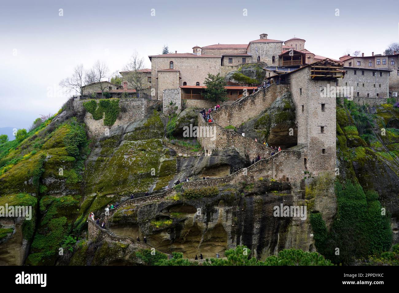 Meteora, Thessaly, Greece - 4-9-2023: The Great Meteoron Holy Monastery ...