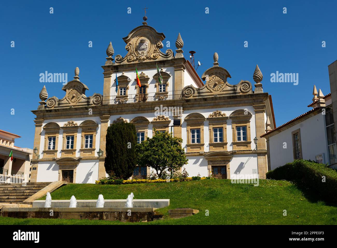 Medieval baroque building of Mirandela City Hall, Portugal Stock Photo ...