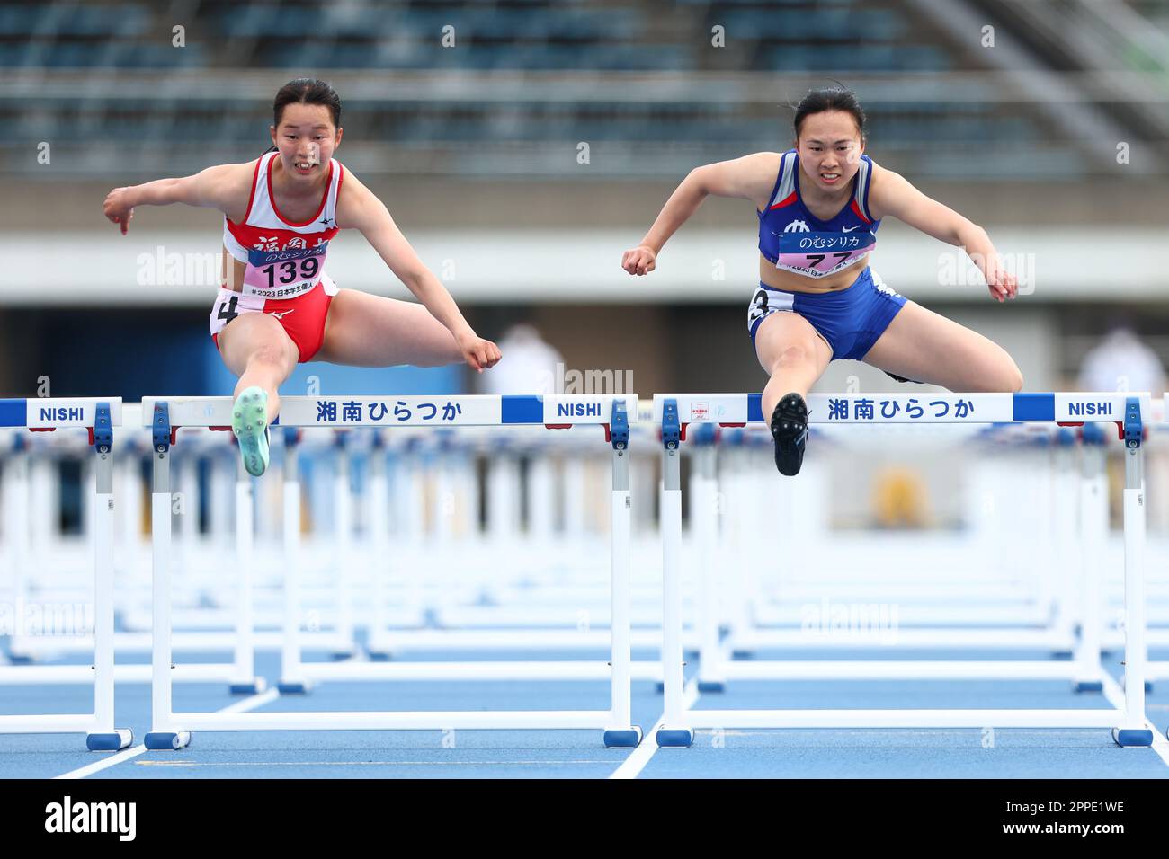 Lemon Gas Stadium Hiratsuka, Kanagawa, Japan. 21st Apr, 2023. (L-R ...