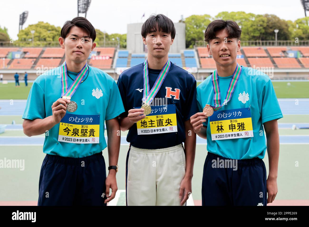 Lemon Gas Stadium Hiratsuka, Kanagawa, Japan. 22nd Apr, 2023. (L-R ...
