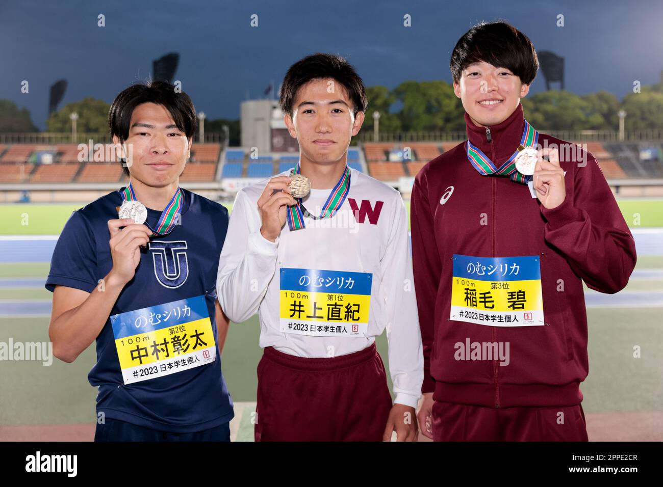 Lemon Gas Stadium Hiratsuka, Kanagawa, Japan. 22nd Apr, 2023. (L-R ...