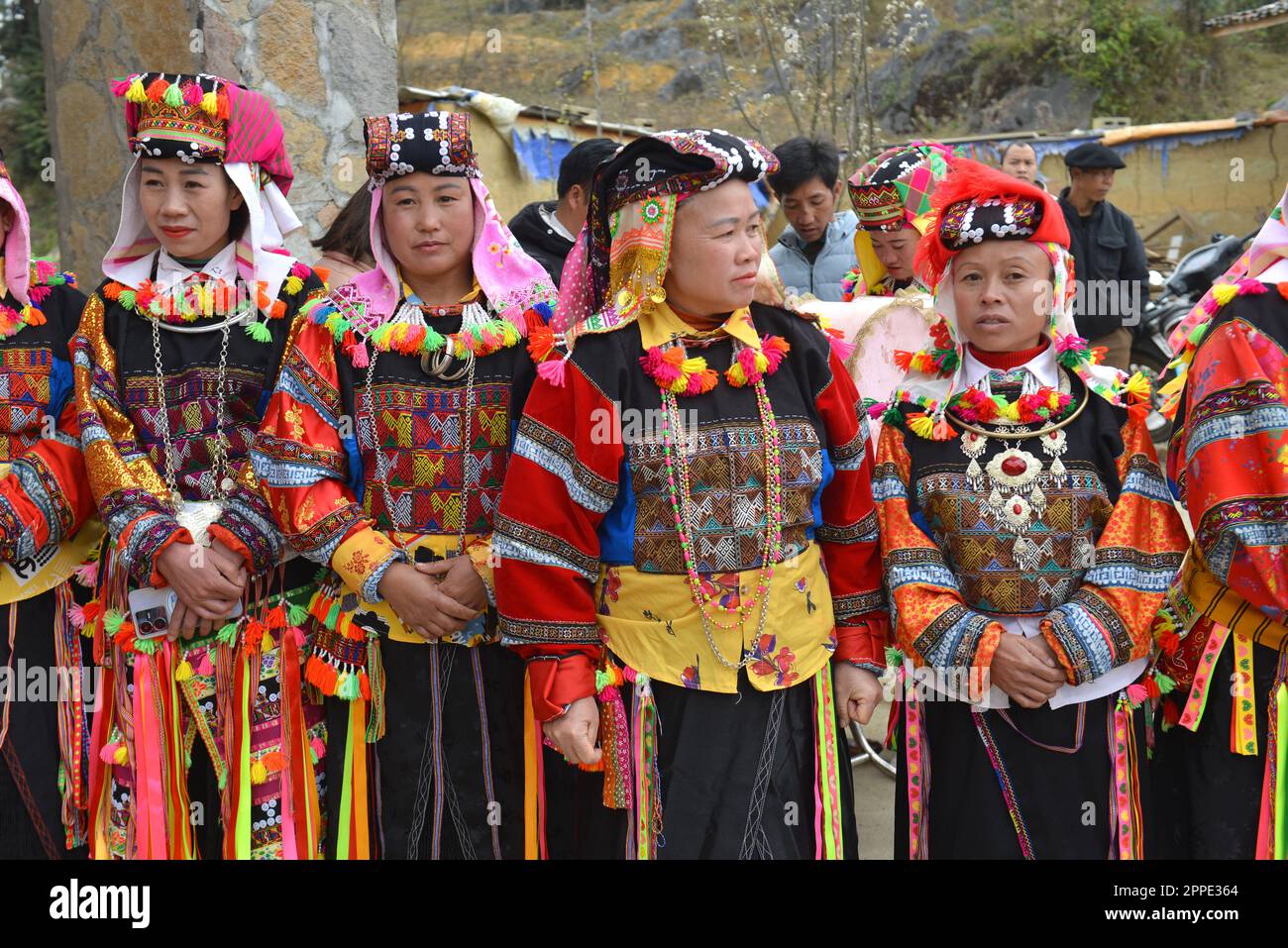 Dong Van, Ha Giang, Vietnam. Brilliant and unique costumes of ethnic ...
