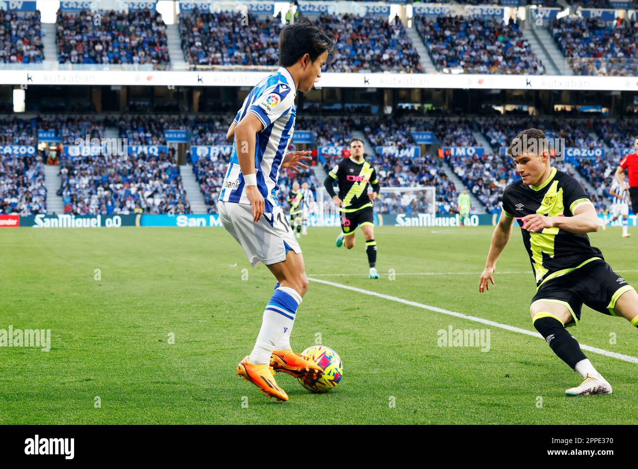 San Sebastian, Spain. Credit: D. 22nd Apr, 2023. Takefusa Kubo ...
