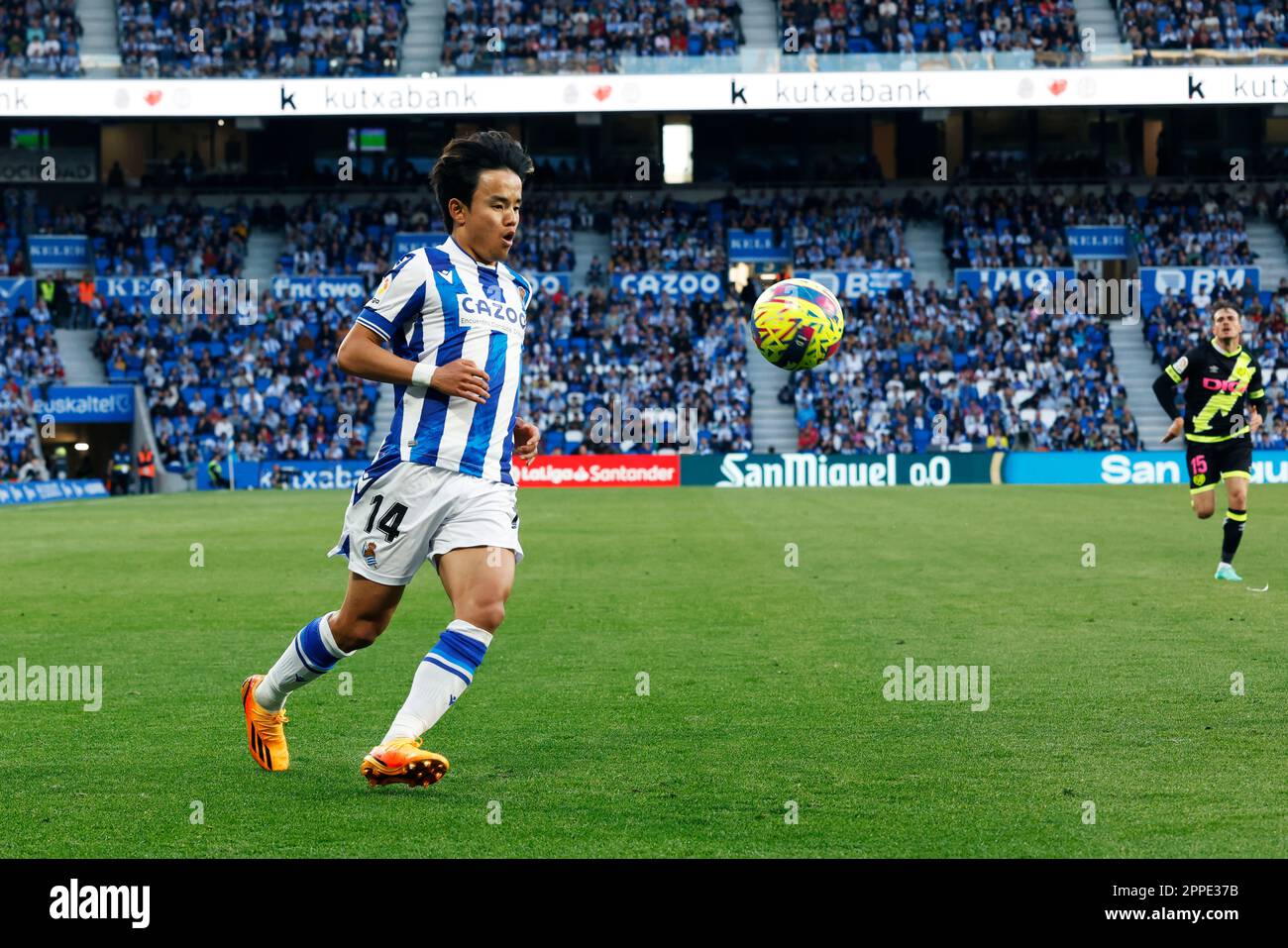 San Sebastian, Spain. Credit: D. 22nd Apr, 2023. Takefusa Kubo ...