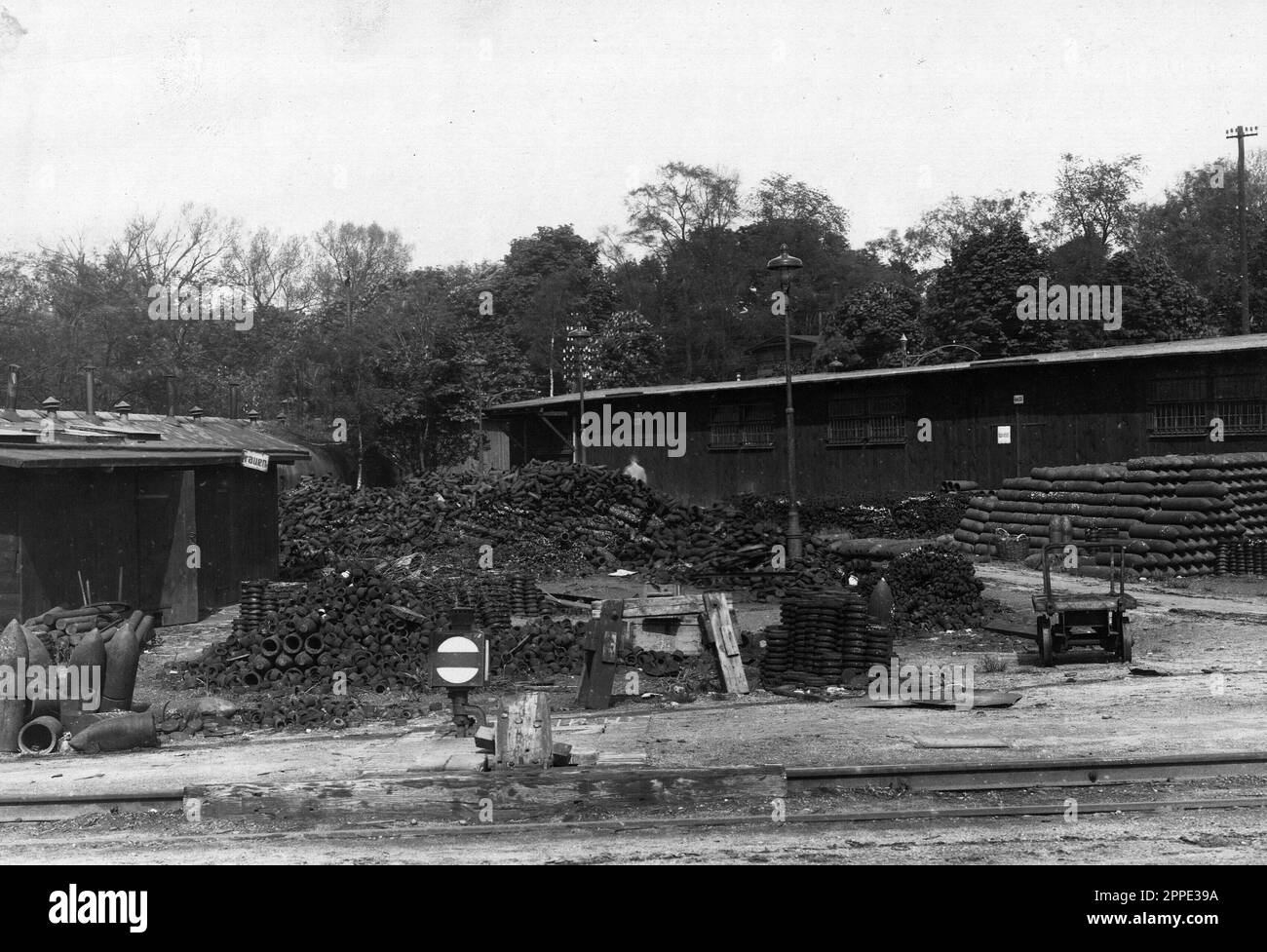 Destruction of German munitions and artillery in 1919 during the Allied ...