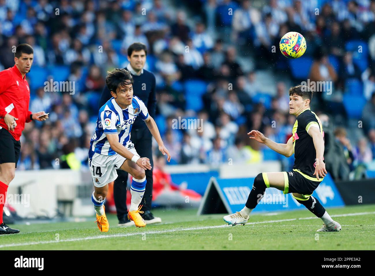 San Sebastian, Spain. Credit: D. 22nd Apr, 2023. Takefusa Kubo ...