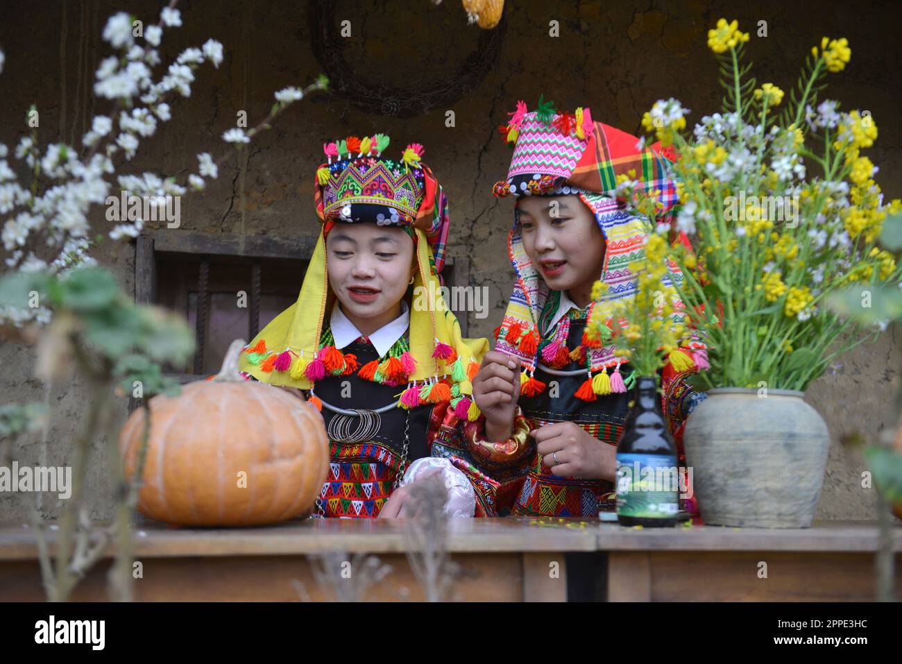 Dong Van, Ha Giang, Vietnam. Brilliant and unique costumes of ethnic ...