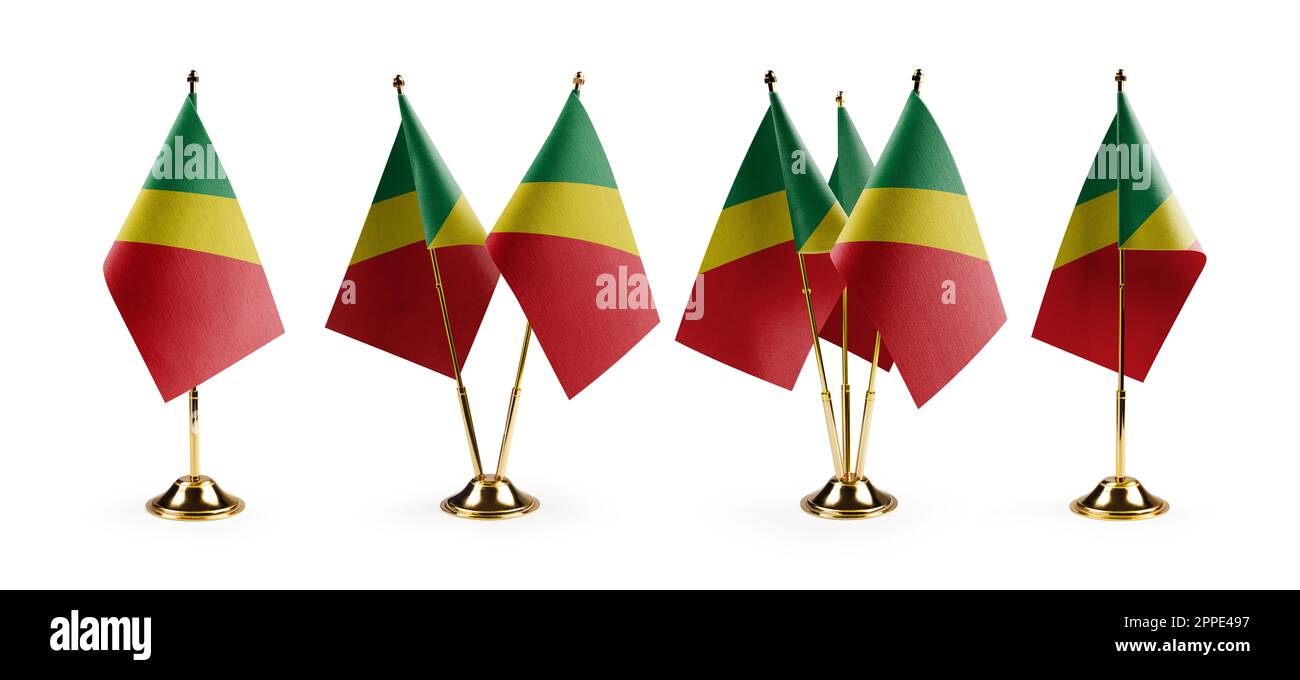 Small national flags of the Congo on a white background Stock Photo - Alamy