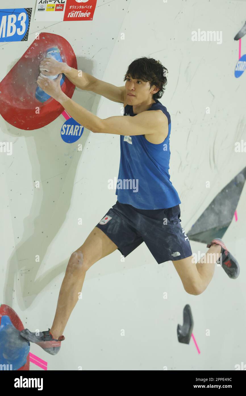 Tokyo, Japan. 21st Apr, 2023. Meichi Narasaki (JPN) Sports Climbing ...