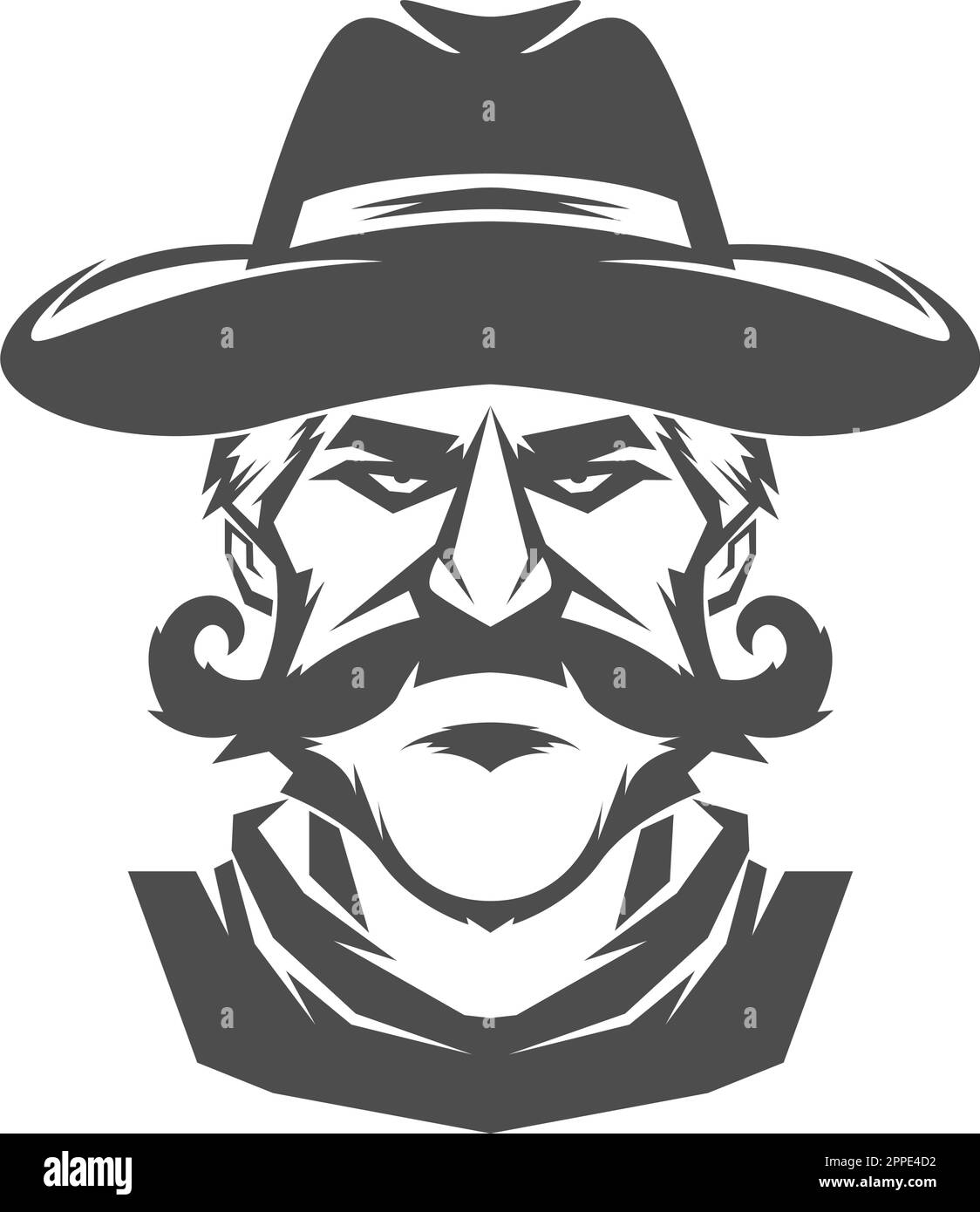 Cowboy logo icon design illustration Stock Vector Image & Art - Alamy