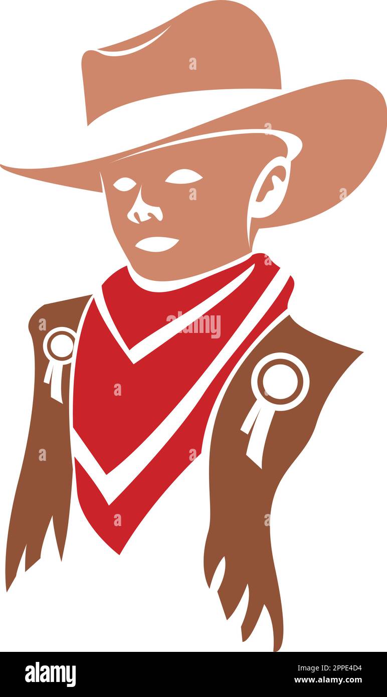Cowboy logo icon design illustration Stock Vector Image & Art - Alamy