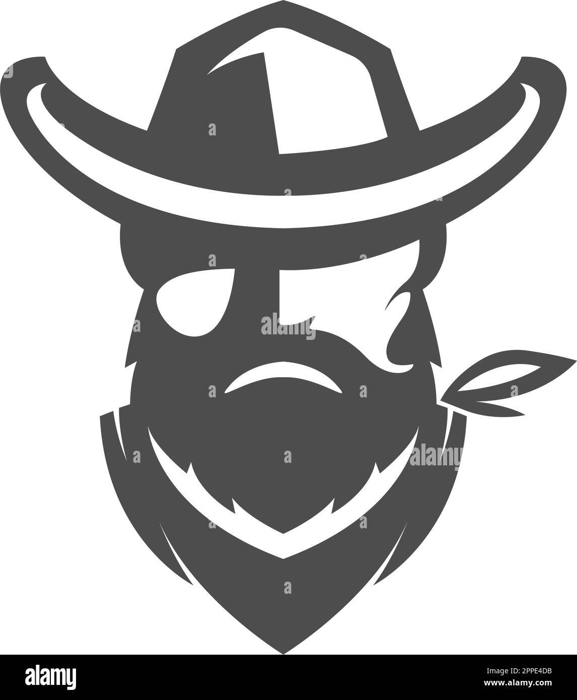 Cowboy logo icon design illustration Stock Vector Image & Art - Alamy