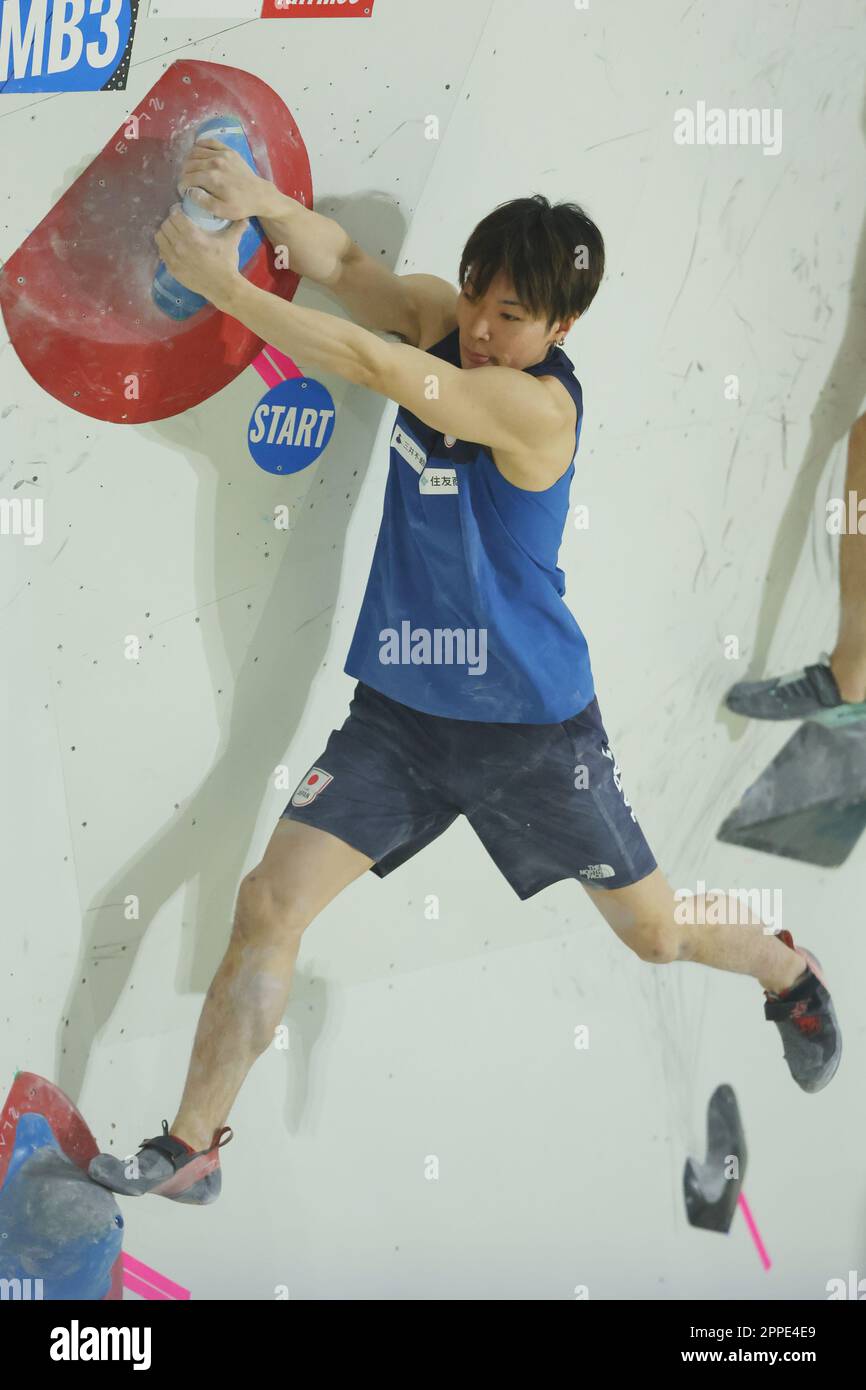 Tokyo, Japan. 21st Apr, 2023. Daiki Sano (JPN) Sports Climbing : IFSC ...